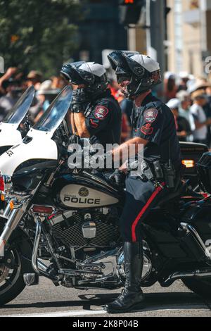 Police officers on motorcycles parade at Turkish 30 August Victory day ...