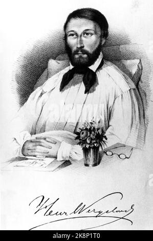 Henrik Wergeland 1808-1845. Norwegian poet and author. Drawing. Photo ...