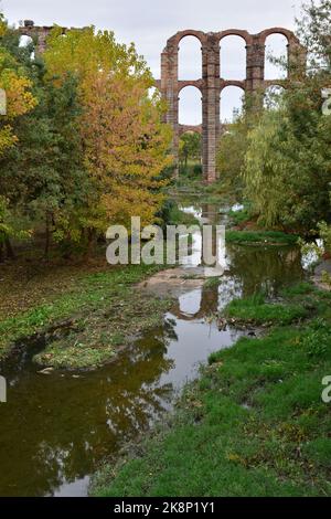 Teatro Romano de Mérida, Mérida, Badajoz, Extremadura, España Stock ...