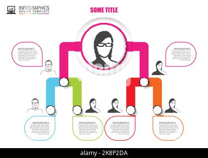 Business infographics hierarchy chart for business staff concept Stock ...