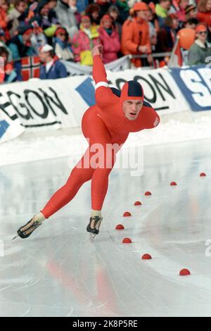 Innsbruck 19900218 World Cup on skates. Johann Olav Koss embraces Geir ...