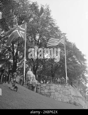 Oslo 19500607. Eleanor Roosevelt is in Oslo to unveil the statue of her ...