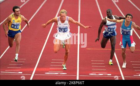 Helsinki, Finland 19940809. EM Athletics 1994. Race. Geir Moen with his ...