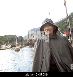Nusfjord, Lofoten 19750718. Prime Minister Trygve Bratteli together ...