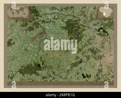 Marijampoles, county of Lithuania. High resolution satellite map Stock ...