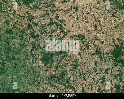 Siauliai, county of Lithuania. Low resolution satellite map. Locations ...
