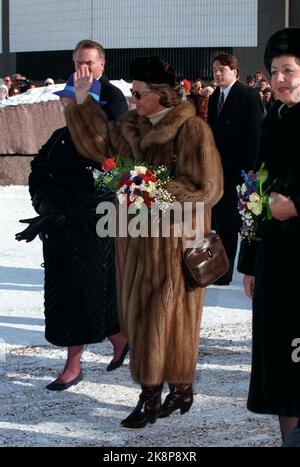 Finland. March 25, 1993. The royal couple is on an official visit to ...