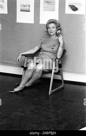 Oslo November 1966 Actor Wenche Foss is designed by ten different ...