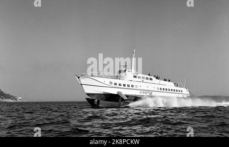 Bergen June 1960 The Hydrofoil boat Vingtor is the first hydrofoil boat ...