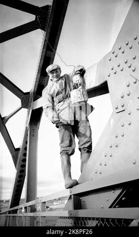 Karmøy 19551022 The opening of the Karmsund Bridge. The bridge that ...