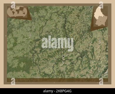 Diekirch, district of Luxembourg. Low resolution satellite map ...