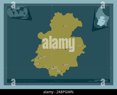 Luxembourg, district of Luxembourg. Solid color shape Stock Photo - Alamy