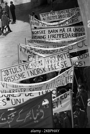 Oslo 19760501 May 1st celebration in Oslo. The leader of the neo-Nazi ...