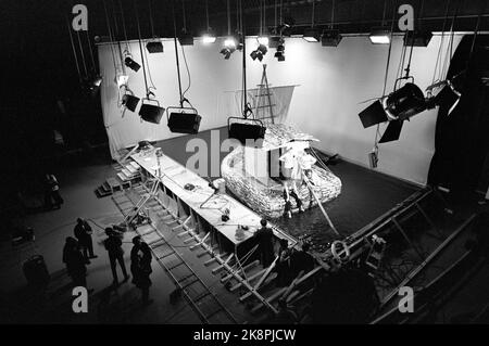 Oslo March 1971 NRK sends a fleet made of dry fish with five women on ...
