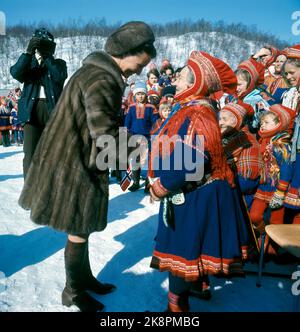 Kautokeino 1969 The Crown Prince couple visits Finnmark. Here, Crown ...