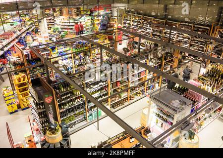 Wien, Vienna: Interspar hypermarket supermarket, food store, in Q19 ...