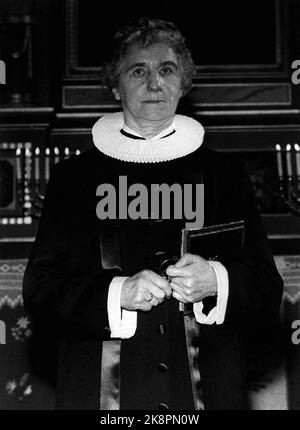 Vang church on March 19, 1961. Ingrid Bjerkås, Norway's first female ...