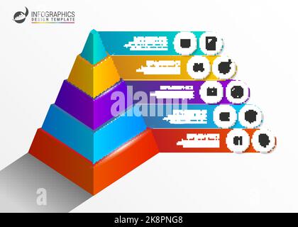 Colorful infographics pyramid. vector illustration Stock Vector Image ...