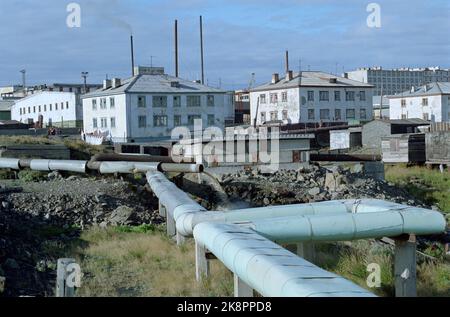 The city of Anadyr, the Soviet Union 19900925. City pictures Photo; Per ...