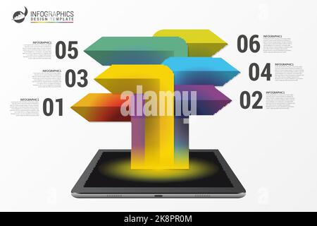 Different Way. Infographics with arrows. Modern template. Vector ...