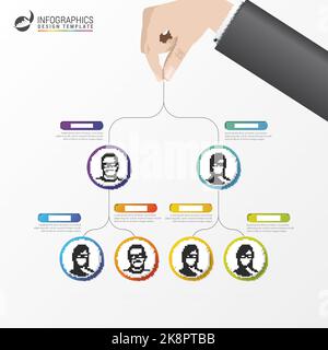 Hierarchy diagrams flowchart vector infographics set.Business structure ...