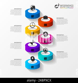 Abstract 3d stairs infographics or timeline template. Vector ...