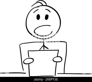 Announcer stick figure cartoon vector illustration Stock Vector Image ...