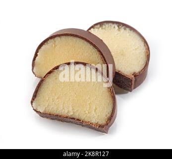 marzipan pieces isolated on white background Stock Photo - Alamy
