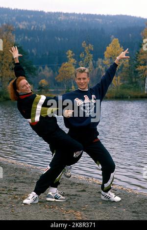 Oslo October 10, 1991. Kim Rygel and Cecilie Brinck. World champions in ...