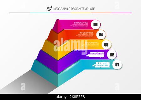 7 Steps of a pyramid or triangular template with editable text is for ...