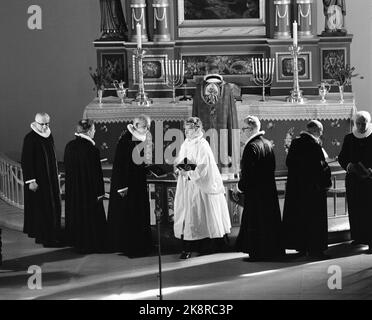 Vang church on March 19, 1961. Ingrid Bjerkås, Norway's first female ...