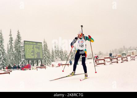 Lillehammer 19921128 International biathlon race at Birkebeineren ...
