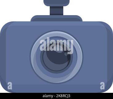Car video recorder icon cartoon vector. Drive camera. Cam dash. Car ...