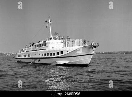 Bergen June 1960 The Hydrofoil boat Vingtor is the first hydrofoil boat ...