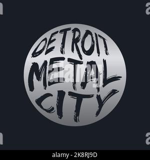 DETROIT METAL CITY, lettering typography design artwork. Editable ...