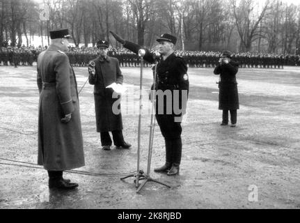 Oslo February 1943. NS leader Vidkun Quisling (in long coat by ...