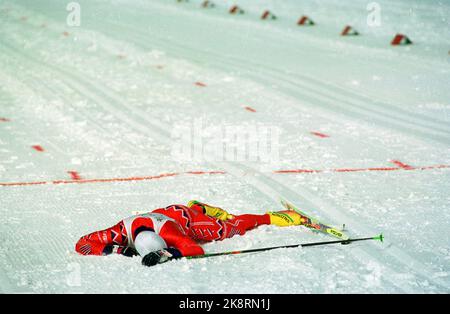 Albertville 19920210 Olympic 92 Albertville, cross country, congratulations. Vegard Ulvang ...