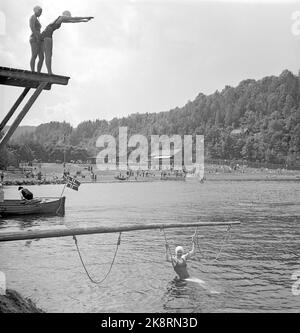 Swimming life in Norway, Sjøstrand bath at Slemmestad in Asker, approx ...