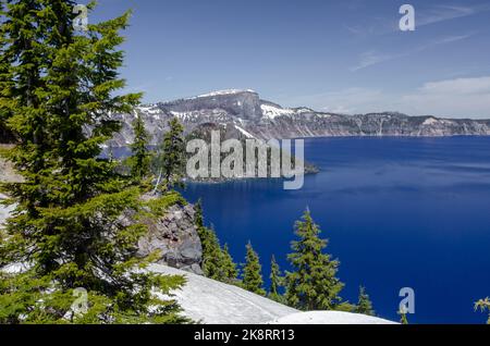 Late Spring at Crater Lake National Park in Oregon Stock Photo - Alamy