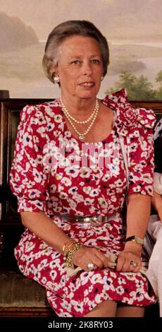 Oslo 19890620: Princess Ragnhild Mrs. Lorentzen in the baptism of ...