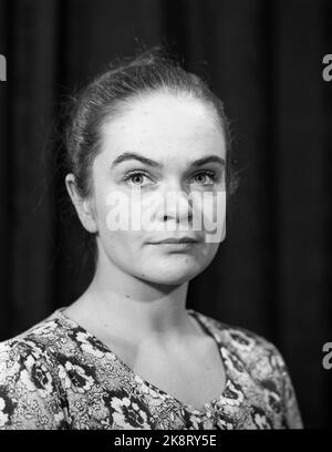 Oslo January 1971 actor Anne Marit Jacobsen, photographed shortly after ...
