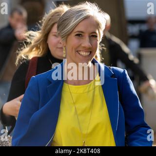 Deputy leader of the Liberal Democrats Daisy Cooper arrives at BBC ...