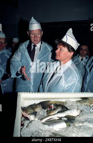 Båtsfjord, Finnmark 19910405. Deputy Chairman of the EC Commission ...
