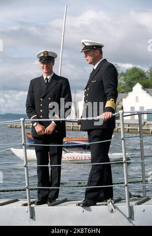 Bergen. Naval War School. Crown Prince Haakon Magnus had his first day ...