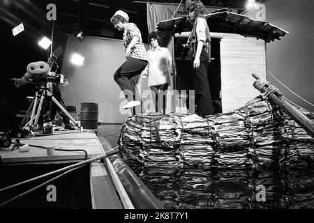 Oslo March 1971 NRK sends a fleet made of dry fish with five women on ...