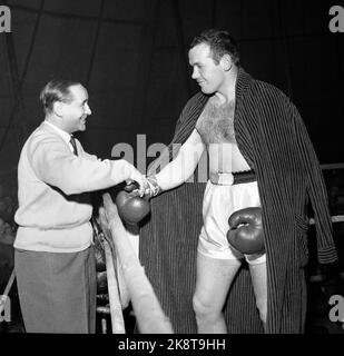 Oslo 19590313 boxing event at Jordal Amfi. Well -known Swedish boxing ...