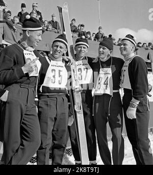 Oslo 19600319. Holmenkollrennene 1960. Combined jumping Holmenkollen ...