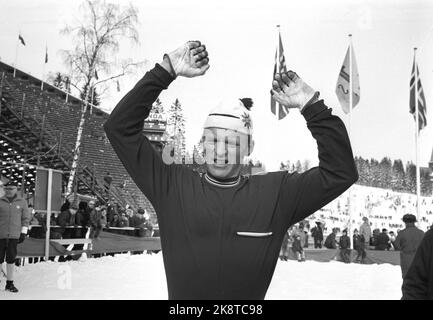 Oslo 19720318. Holmenkollrennet 1972. Skiing Odd Grette in Holmenkollen ...