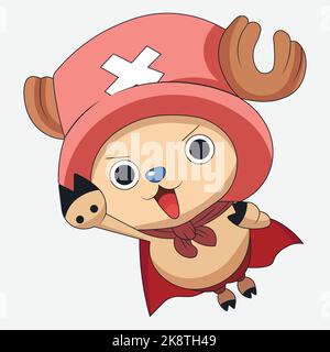 Wanted poster chopper character. One piece cartoon vector illustration ...