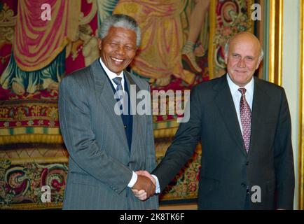 Oslo 199312: Nobel Peace Prize 1993 to Nelson Mandela and F.W. They ...